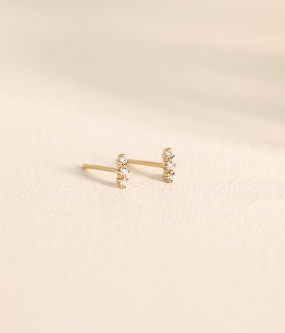 Piercing Oreja Flor de Diamantes | Piercings Oreja de Oro 14k